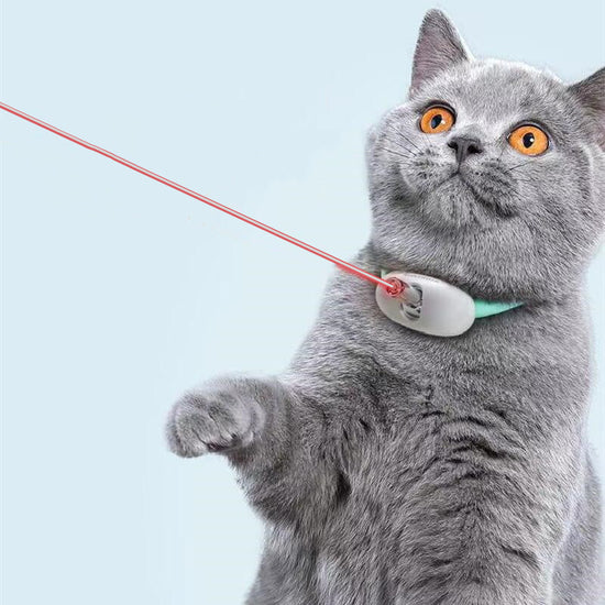 Automatic Cat Toy Smart Laser Teasing Cat Collar Electric USB Charging ...